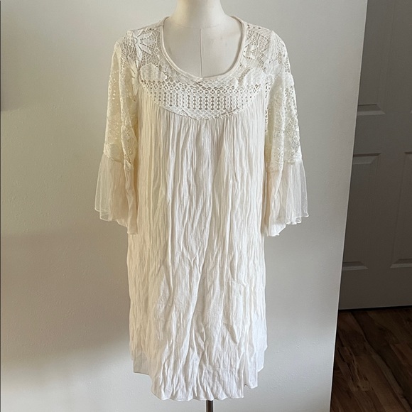 J Gee | Dresses | Nwot Jgee L Elegant White Lace Boho Dress | Poshmark